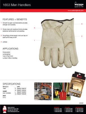 1653 Man Handlers - Watson Gloves
