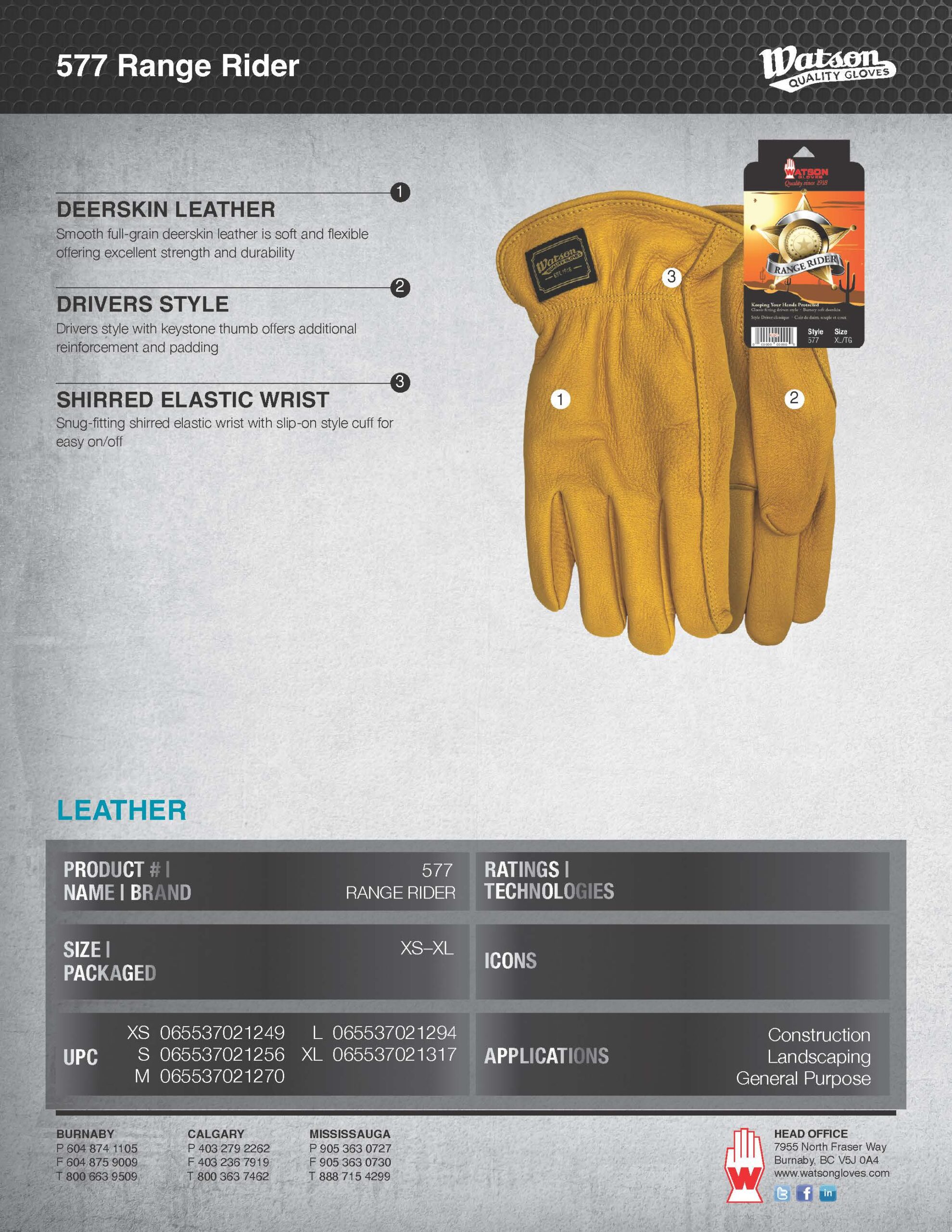 577 Range Rider Spec Sheet IMG - Watson Gloves
