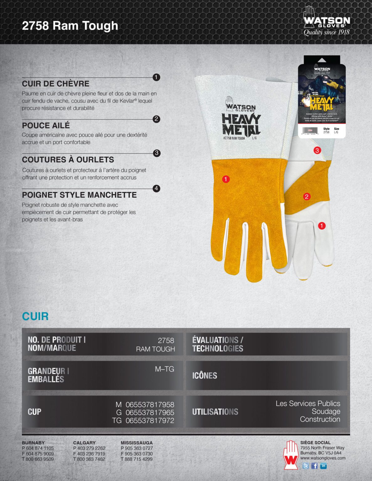 2758 Ram Tough French Spec Sheet IMG - Watson Gloves